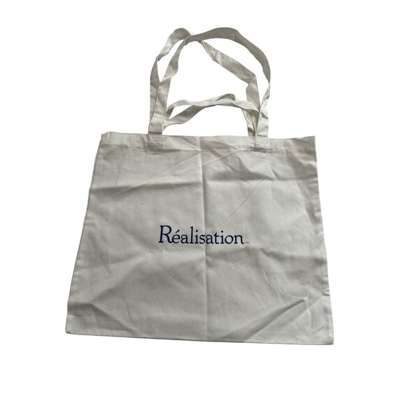 Realisation Par | Bags | Realisation Par Canvas Tote Bag In White ...